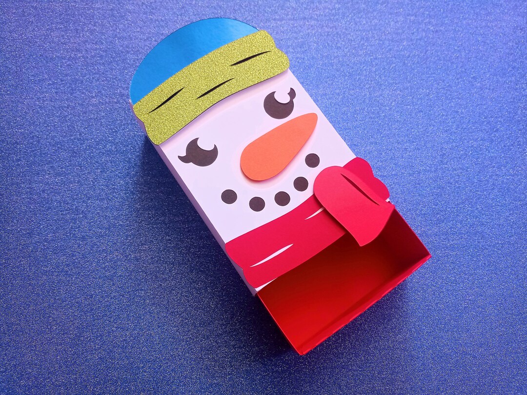 SVG Snowman Box, Box Gift Svg, Box Svg, Gift Christmas Box, Layered Cut ...