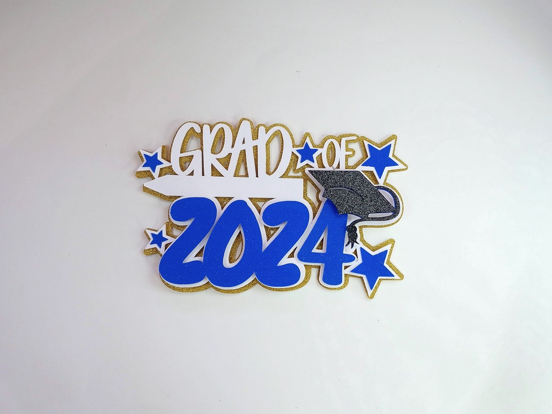 SVG Congrats Grad 2024 Cake Topper, Congrats Svg, Graduation Svg ...