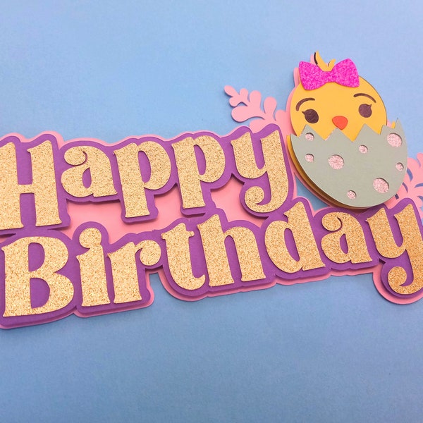 Chick Cake Topper - Etsy