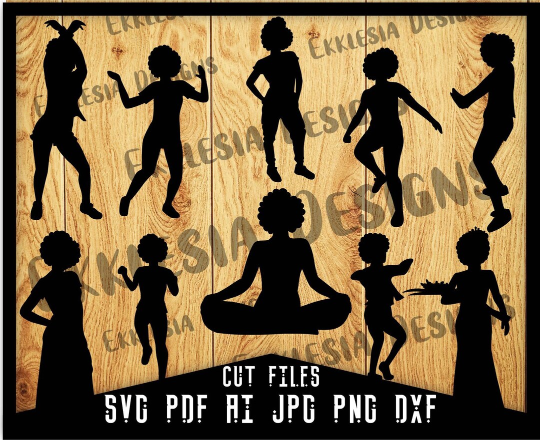 SVG Afro Woman, Afro Girl Svg, Black Girl Dance Svg, Afro Woman Svg Cut ...