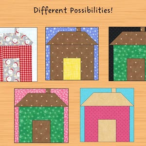 House Quilt Block Quilt Pattern PDF 3 Sizes - Etsy