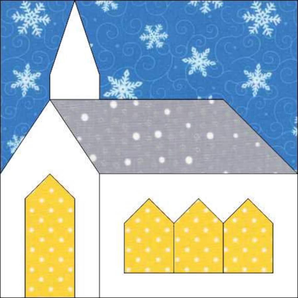 Church Quilt Block Pattern-pdf-3 Different Sizes - Etsy