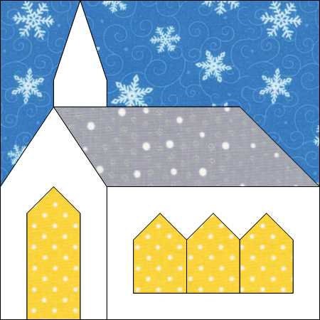 Church Quilt Block Pattern-pdf-3 Different Sizes - Etsy