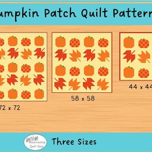 Pumpkin Patch Quilt Pattern PDF 3 Sizes - Etsy