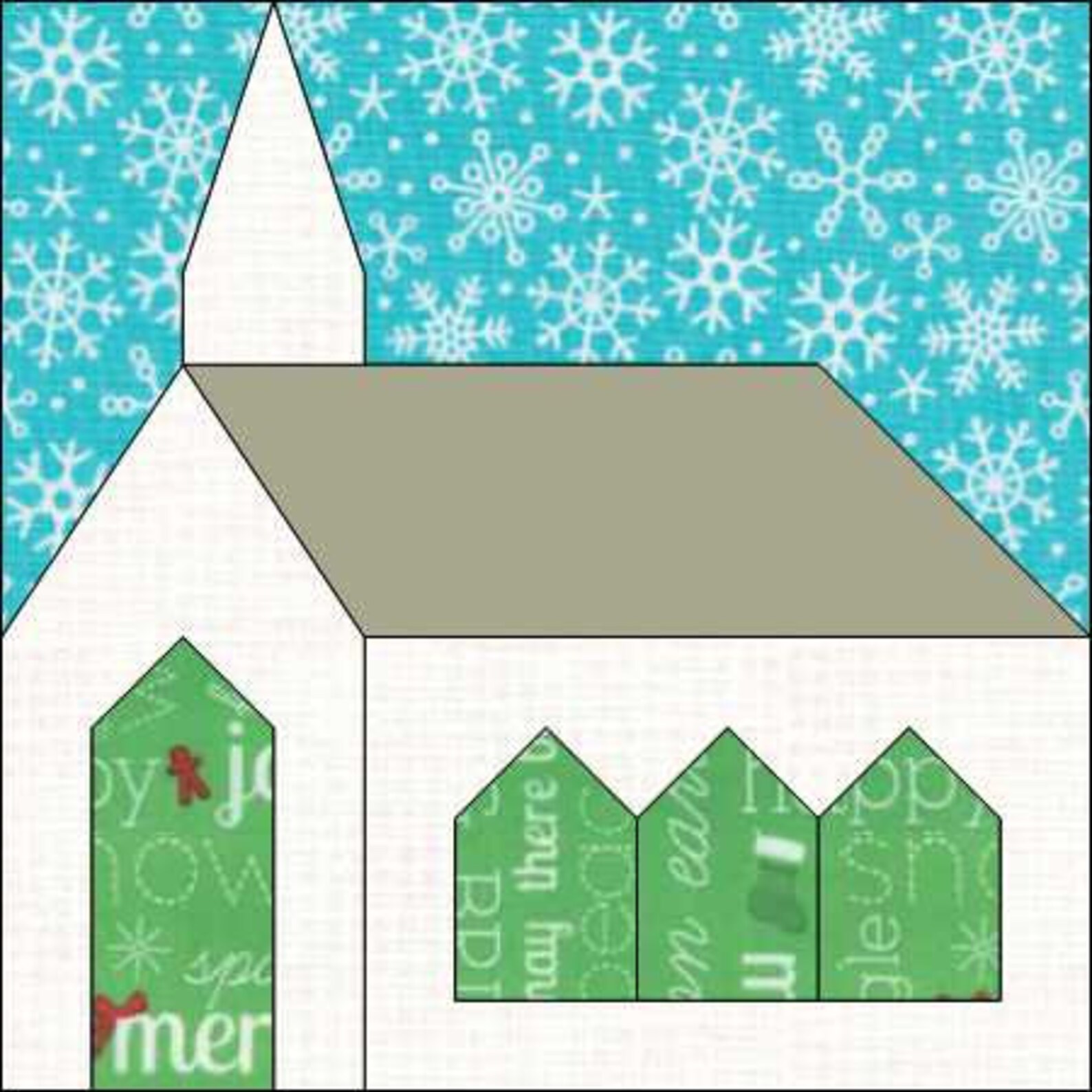 Church Quilt Block Pattern-pdf-3 Different Sizes - Etsy
