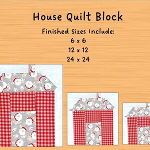 House Quilt Block Quilt Pattern PDF 3 Sizes - Etsy