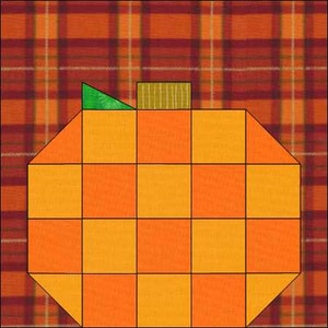 Patch Pumpkin Quilt Block Pattern-pdf-3 Different Sizes - Etsy