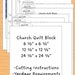 Church Quilt Block Pattern-pdf-3 Different Sizes - Etsy