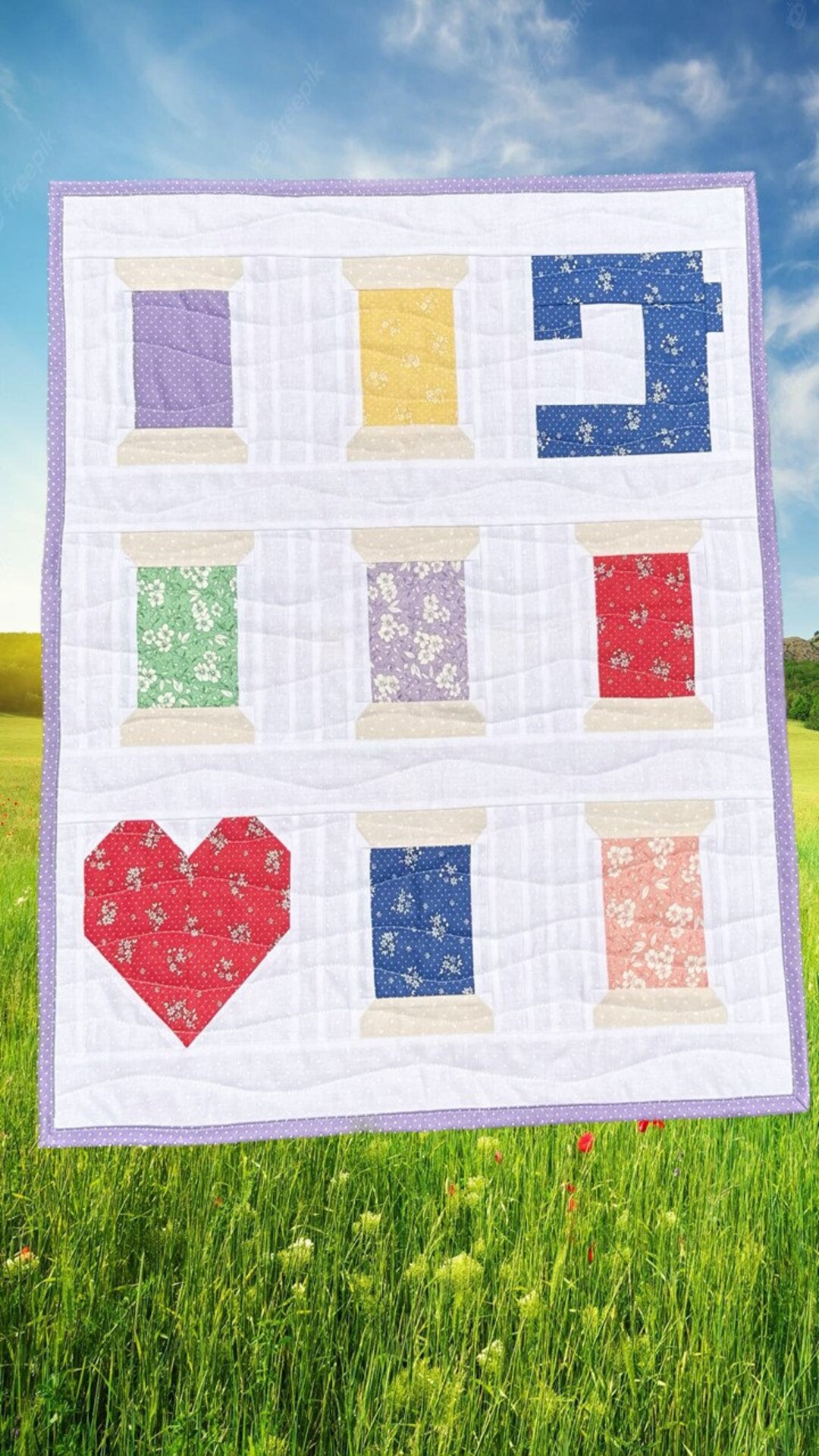 Sew Love Quilt Pattern PDF 2 Different Sizes - Etsy