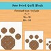 Paw Print Quilt Block Pattern PDF 3 Sizes - Etsy