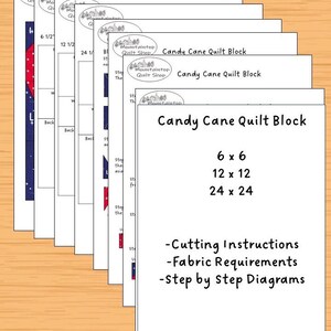 Candy Cane Quilt Block Pattern PDF 3 Sizes - Etsy