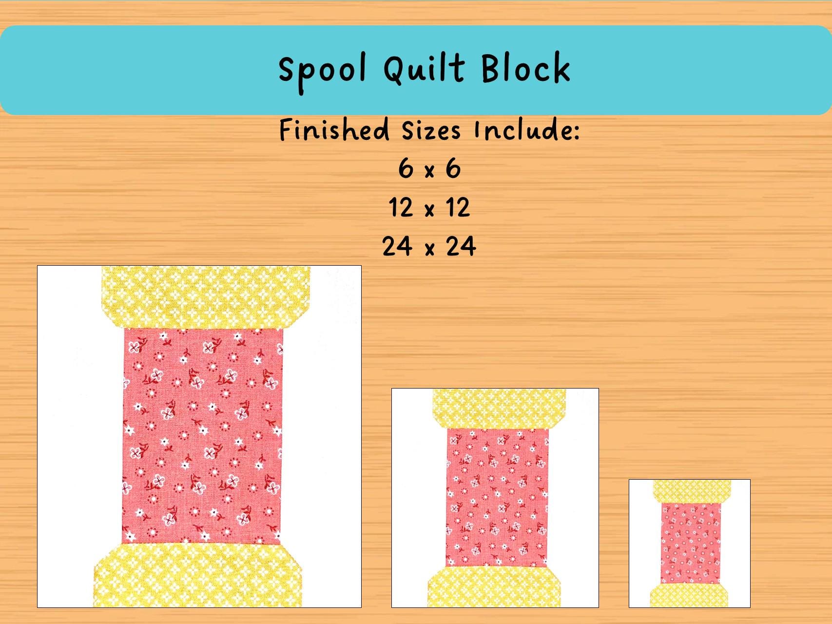 Spool Quilt Block Pattern PDF 3 Sizes - Etsy