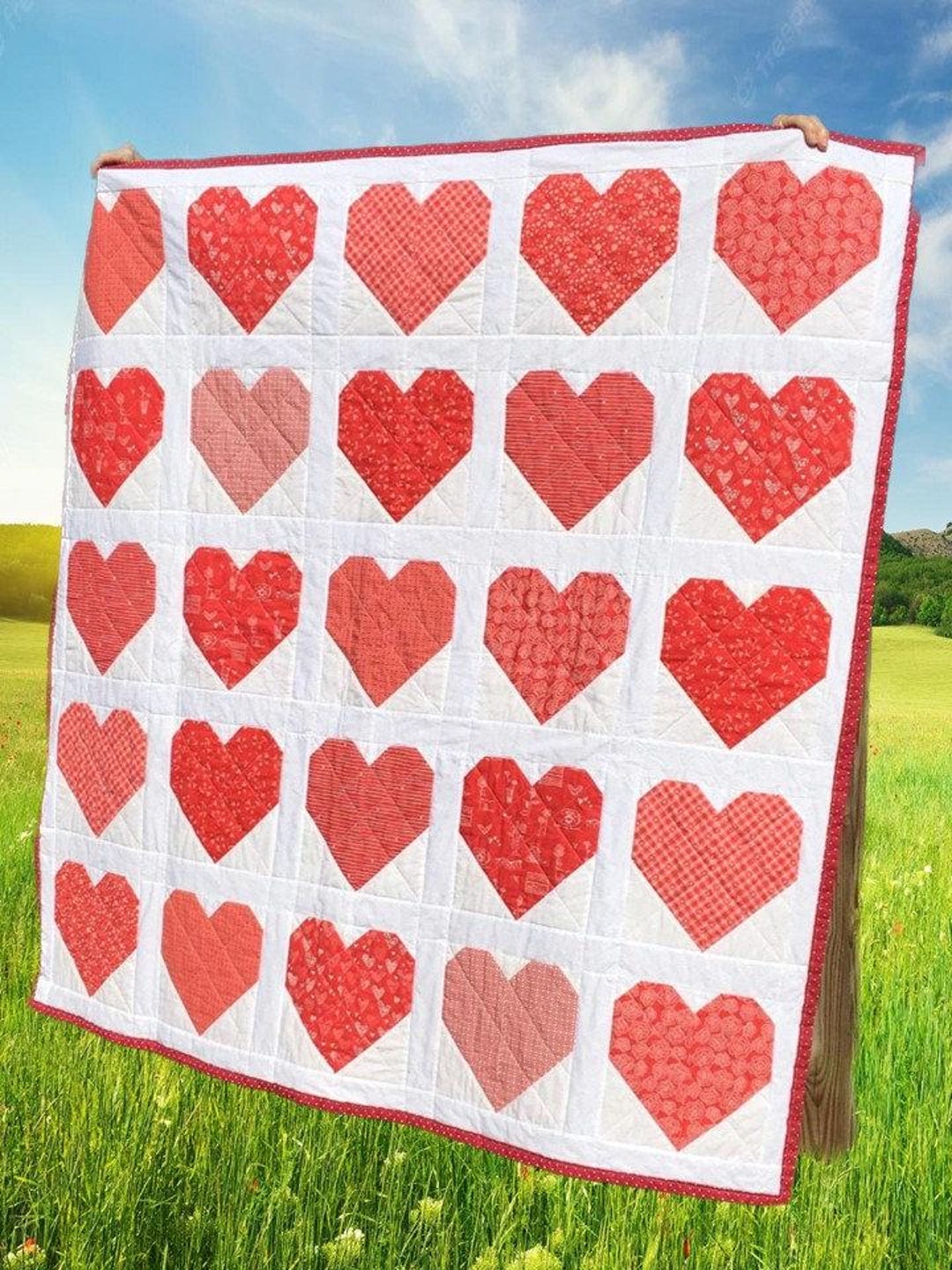 Heart Quilt Pattern PDF - Etsy