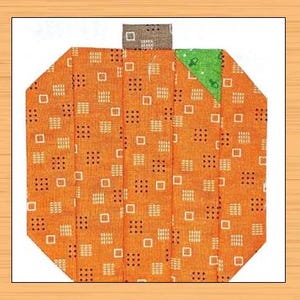 Pumpkin Quilt Block Pattern PDF 3 Sizes - Etsy