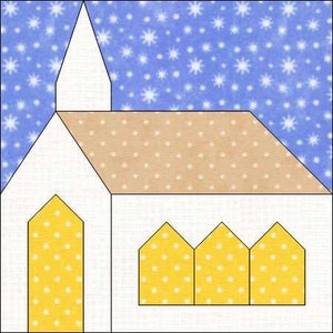 Church Quilt Block Pattern-pdf-3 Different Sizes - Etsy