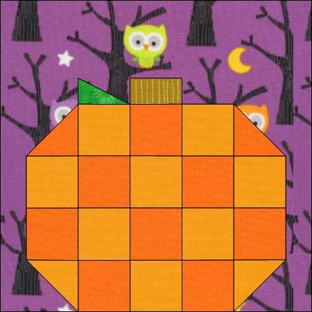 Patch Pumpkin Quilt Block Pattern-pdf-3 Different Sizes - Etsy