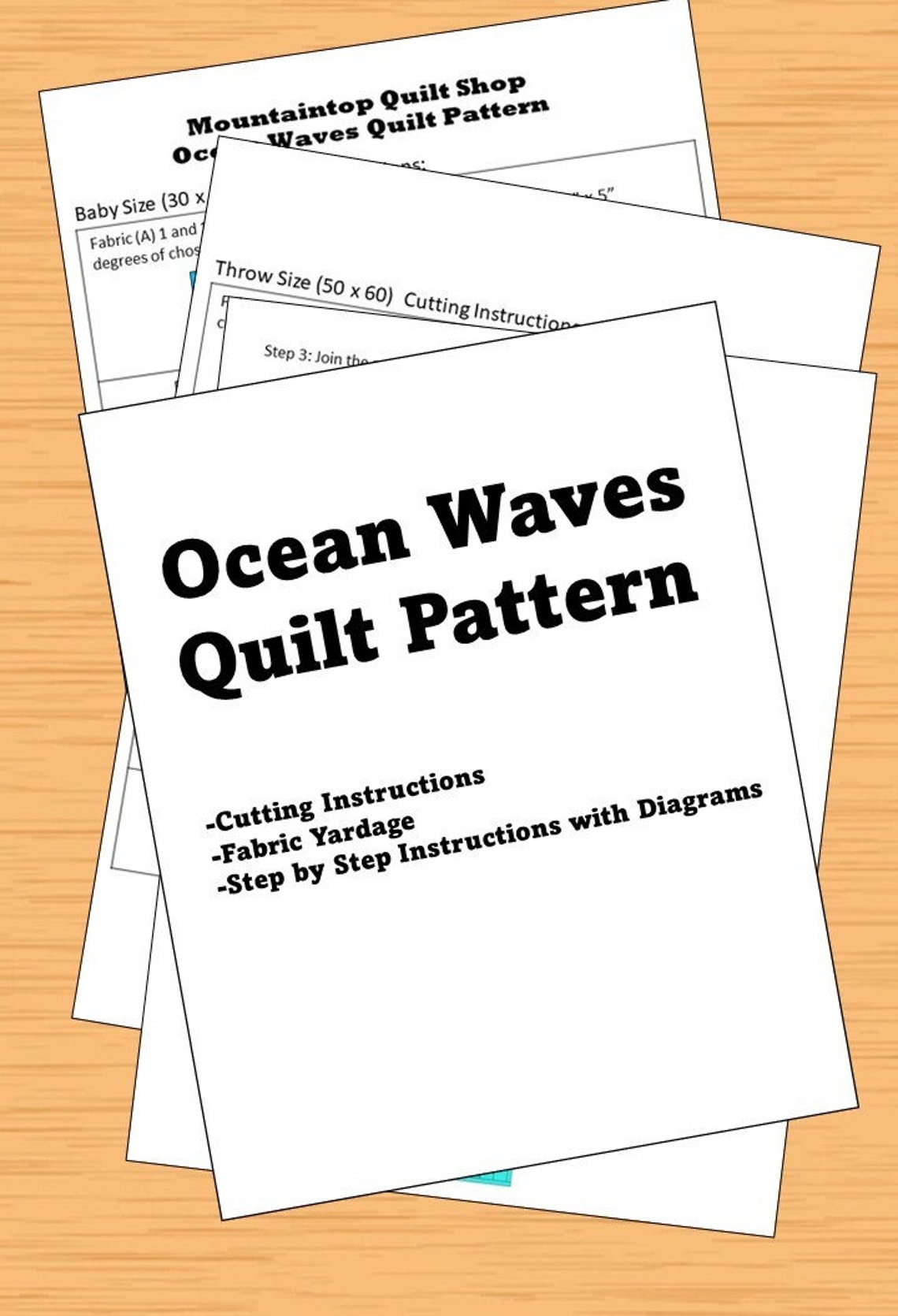 Ocean Waves Quilt Pattern Pdf-includes 4 Sizes-charm Pack - Etsy
