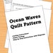 Ocean Waves Quilt Pattern Pdf-includes 4 Sizes-charm Pack Friendly ...