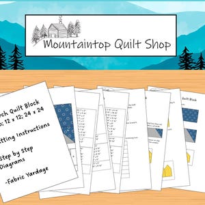 Church Quilt Block Pattern PDF 3 Sizes - Etsy
