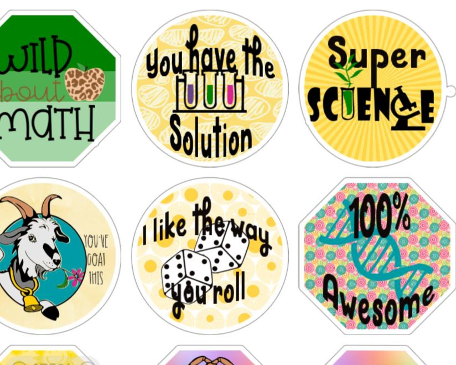 STEM Teacher Reward Stickers | Student Motivation, Classroom Decor - Etsy