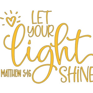 Let Your Light Shine Matthew 5:16 Decal ... Free Shipping! - Etsy