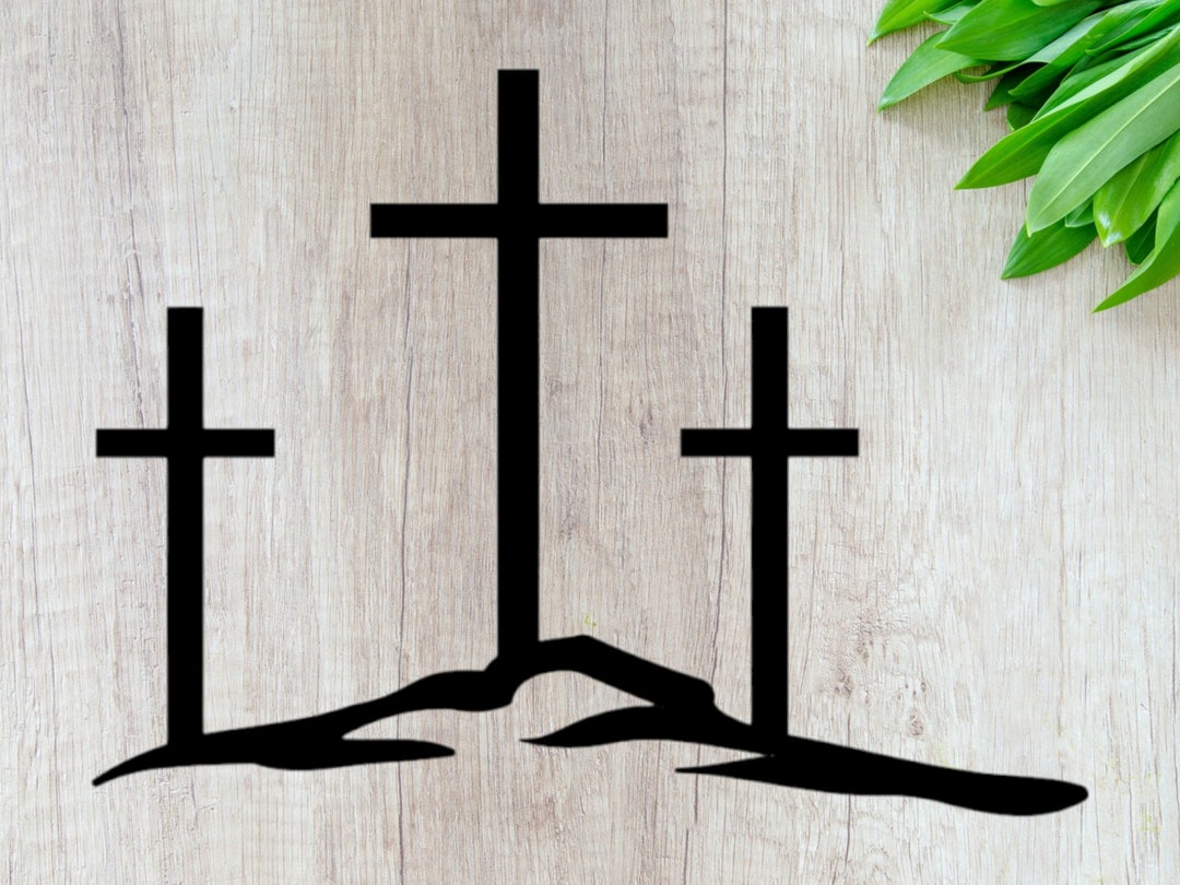 Three Crosses Inspirational Vinyl Decal or Iron on Vinyl - Etsy
