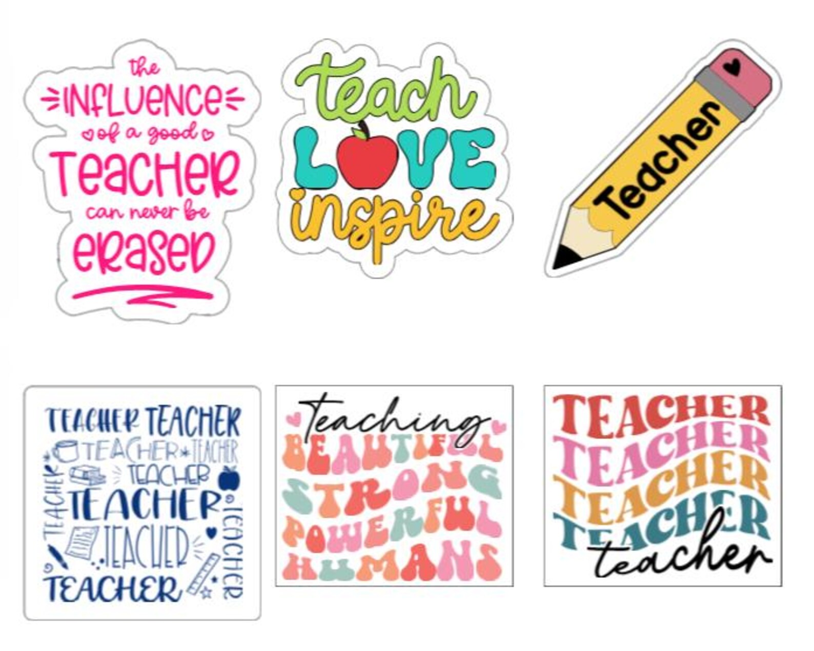 Made to Teach/teacher/teaching Sticker Sheets...free Shipping - Etsy