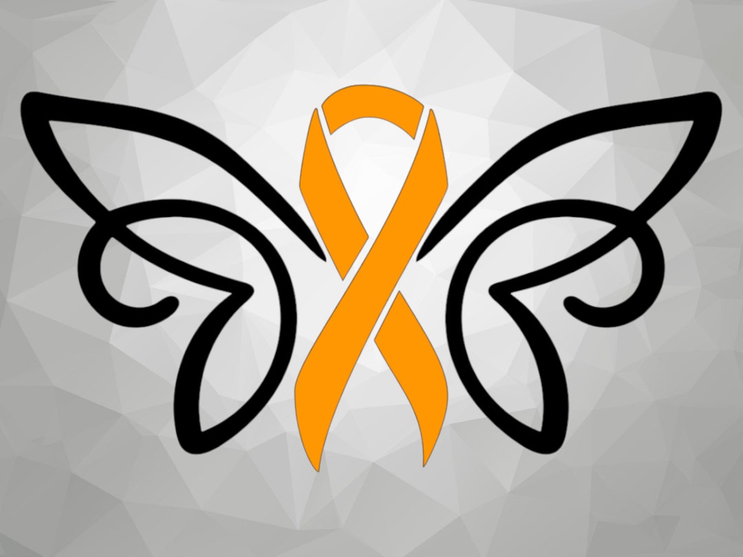 Butterfly Awareness Ribbon Vinyl Decal or Iron on Vinyl ... Your Choice ...