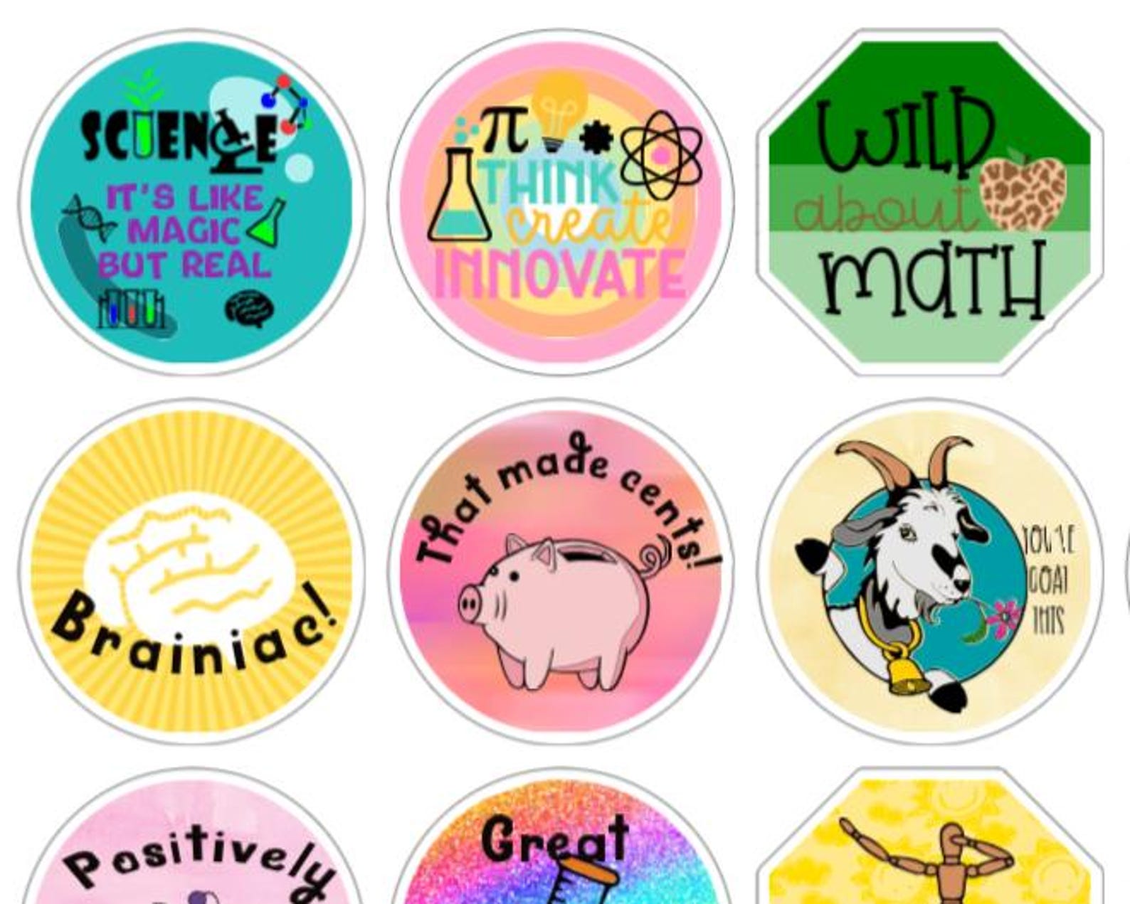 STEM Teacher Reward Stickers | Student Motivation, Classroom Decor - Etsy