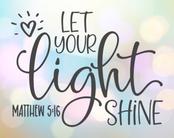 Glow Stick Gift Tag, Let Your Light Shine Matthew 5:16, Come Follow Me ...