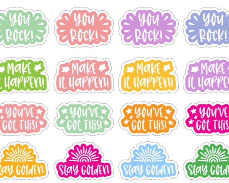 Teacher Praise Stickers | Motivational Classroom Decor - Etsy