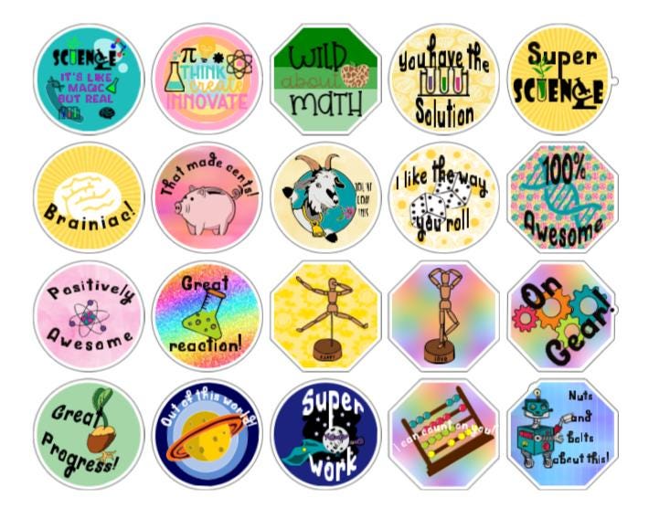 STEM Teacher Reward Stickers | Student Motivation, Classroom Decor - Etsy