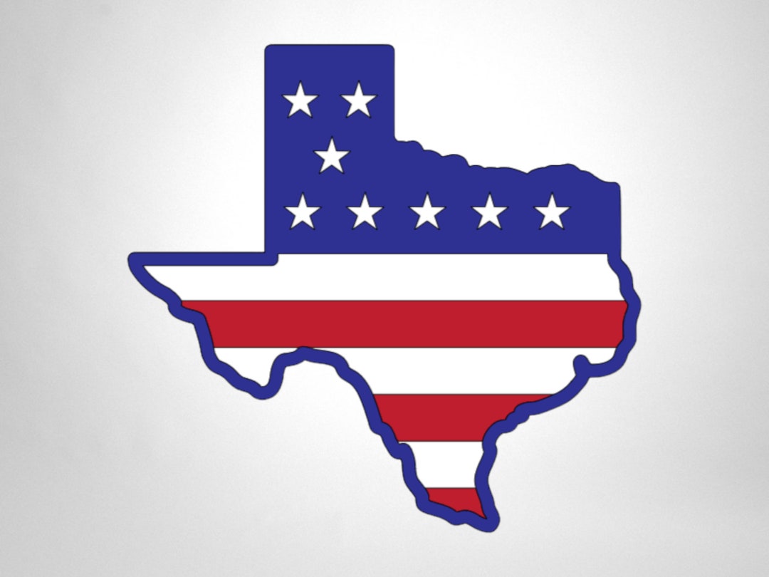 USA Flag on State Map Vinyl Decal - Etsy