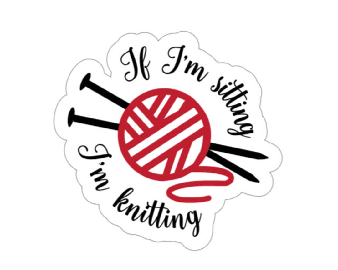 Cute and Funny Knitting Sticker Sheet . . . FREE Shipping - Etsy