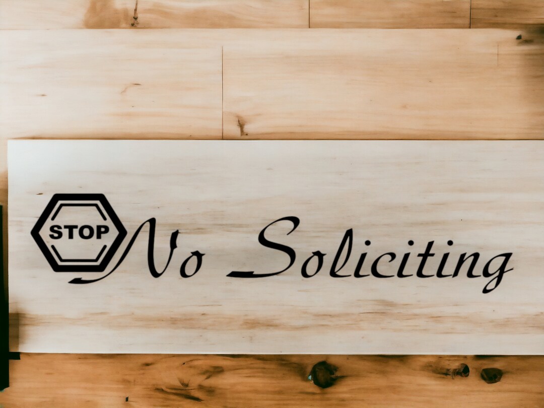 Stop No Soliciting Vinyl Decal - Etsy