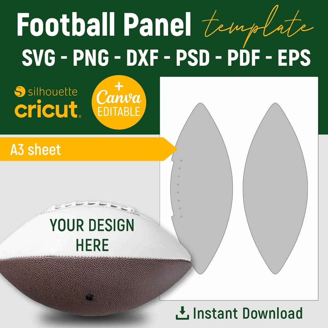 Editable Football Panel Blank Template Custom Ball Wrap - Etsy Australia