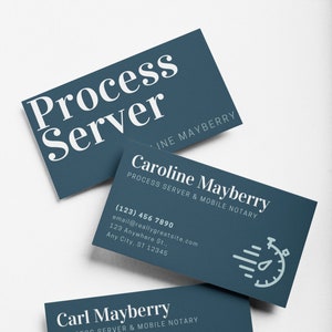Process Server Business Card Classy Custom Digital Design | Etsy