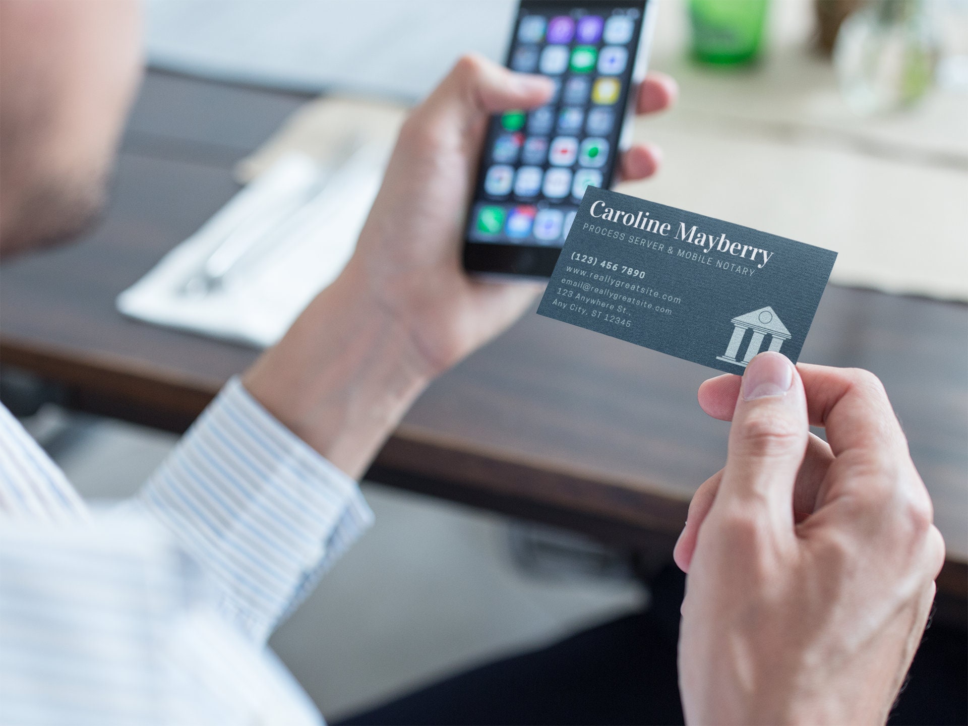 Process Server Business Card Classy Custom Digital Design | Etsy