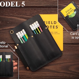Leather Field Notes Cover With Pen Holder, FREE Personalization - Etsy
