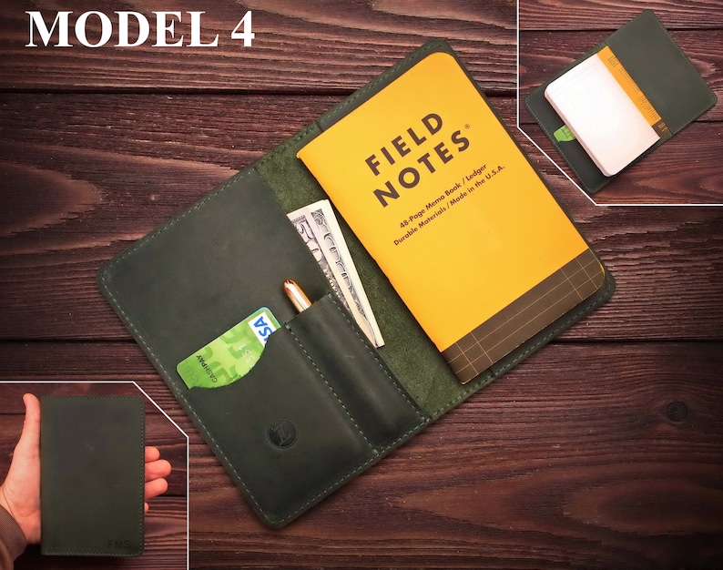 Leather Field Notes Cover With Pen Holder FREE - Etsy