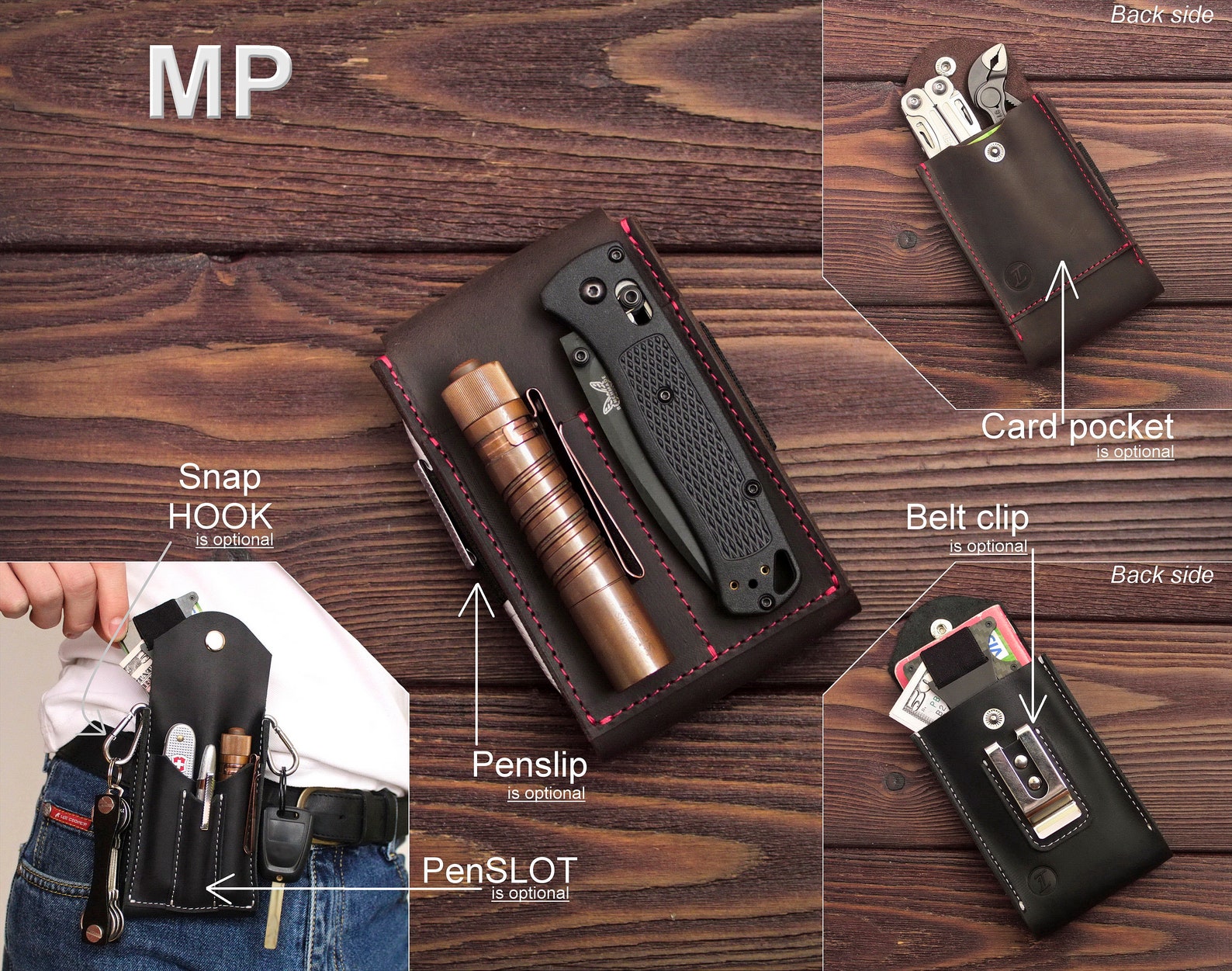EDC Pocket Organizer, EDC Wallet , Edc Belt Pouch, FREE Personalization ...
