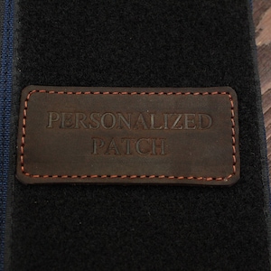 PERSONALIZED Leather PATCH, VELCRO Name Patch - Etsy