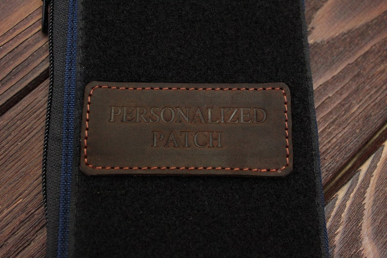 PERSONALIZED Leather PATCH, VELCRO Name Patch - Etsy