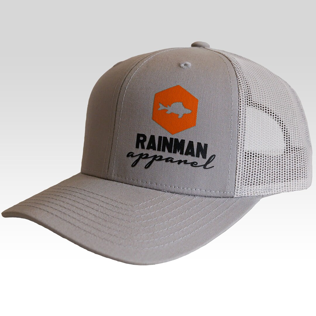 Fishing Cap RAINMAN Fishclass. Gray Snapback Fishing Hat With Fish ...