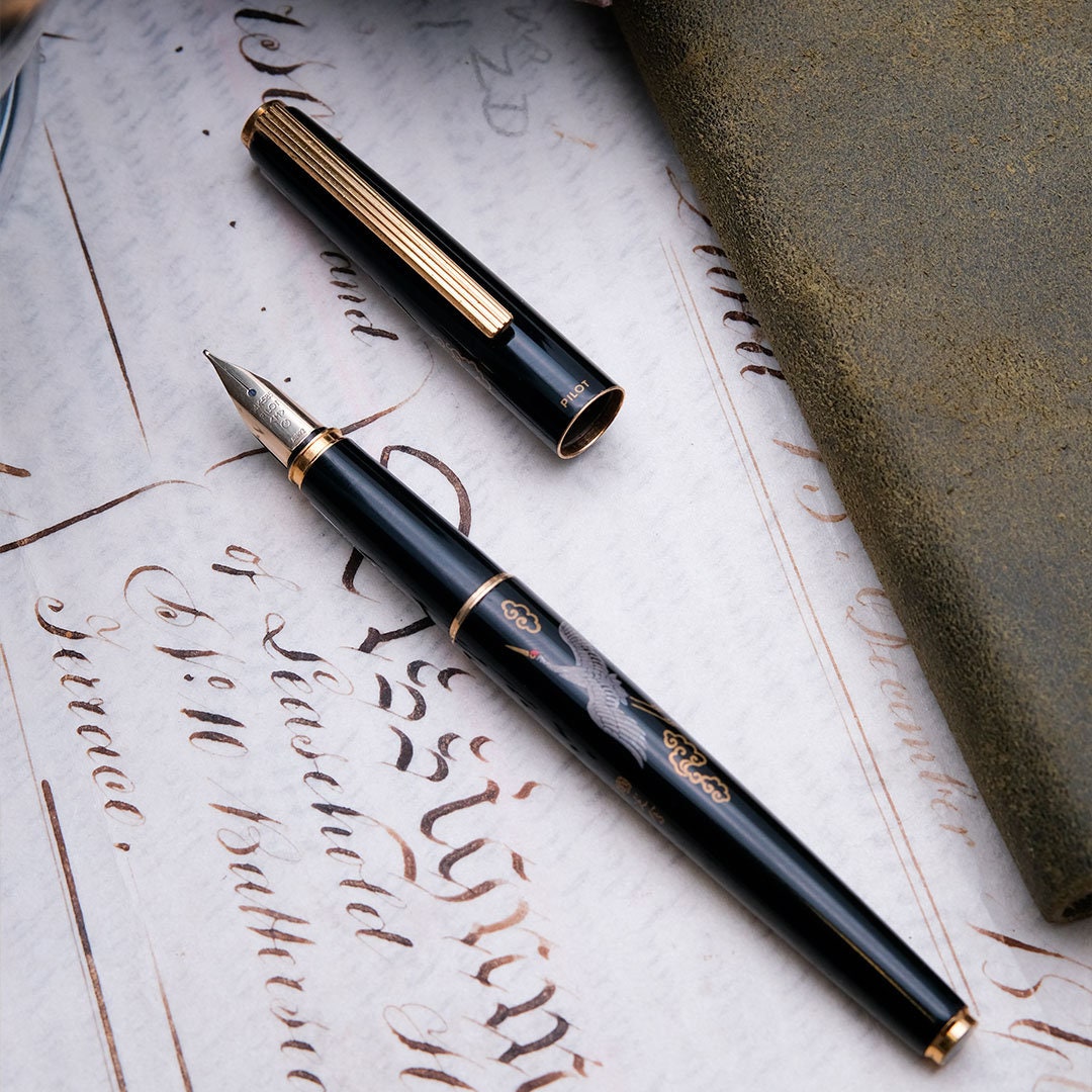 Pilot – Vintage Crane Maki-e - Fountain Pen - Etsy