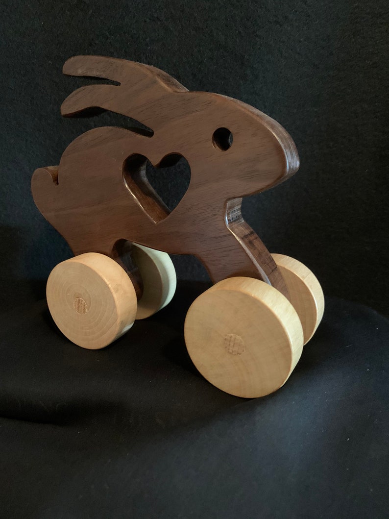 Wood Rabbit Push Toy - Etsy