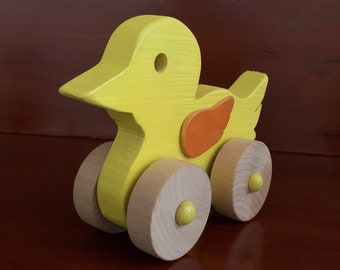 Wood Duck Push Toy - Etsy