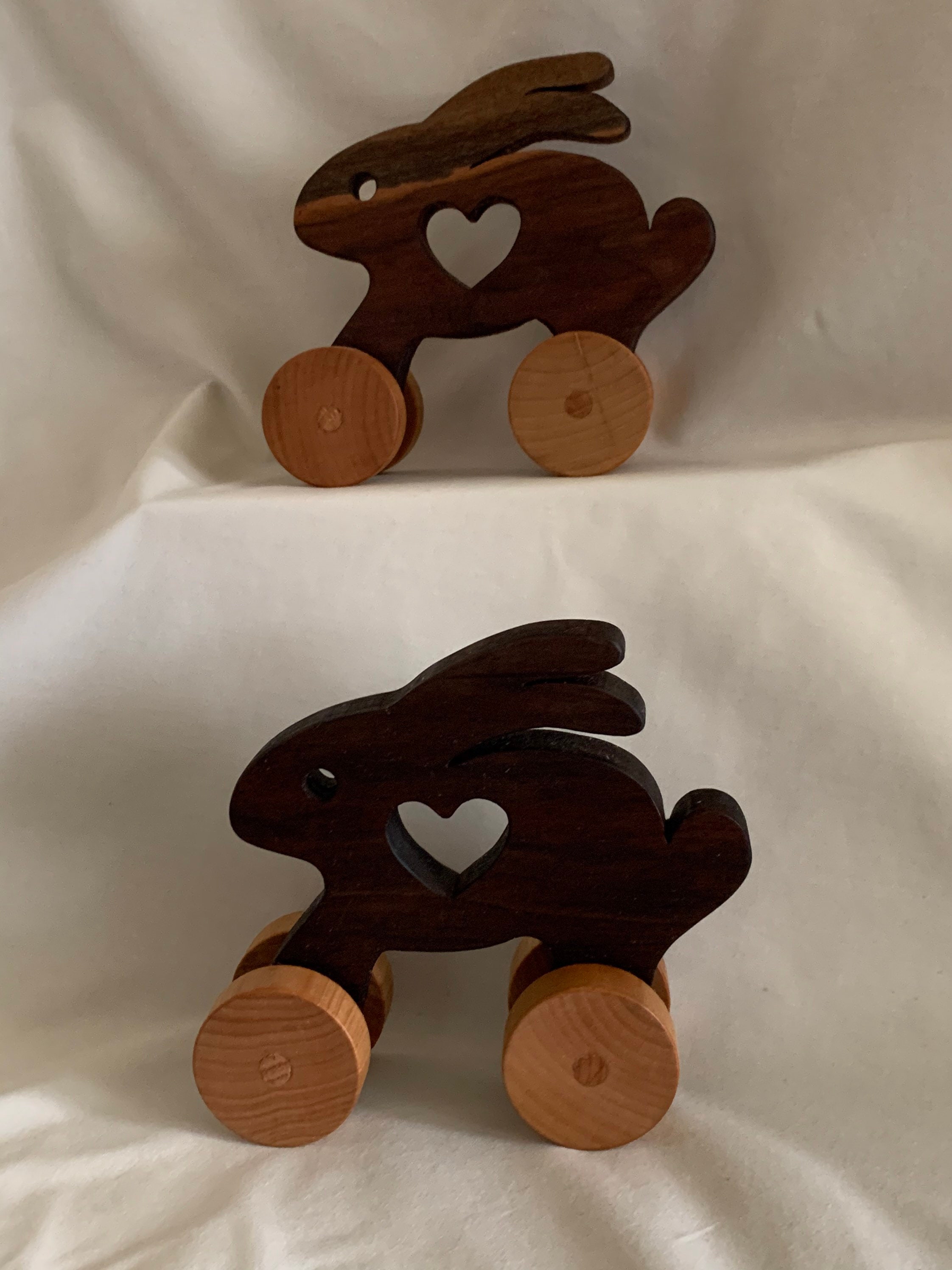 Wood Rabbit Push Toy | Etsy