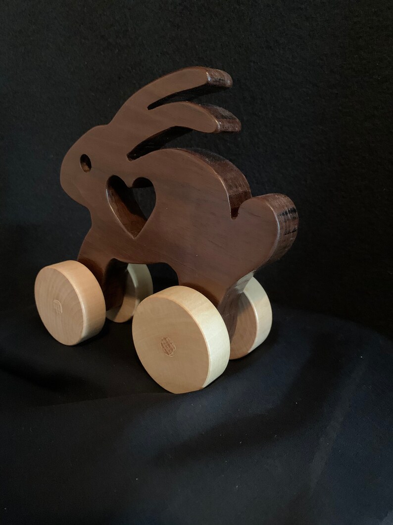 Wood Rabbit Push Toy - Etsy