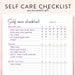 Self Care Checklist Printable Selfcare Checklist Printable Selfcare ...